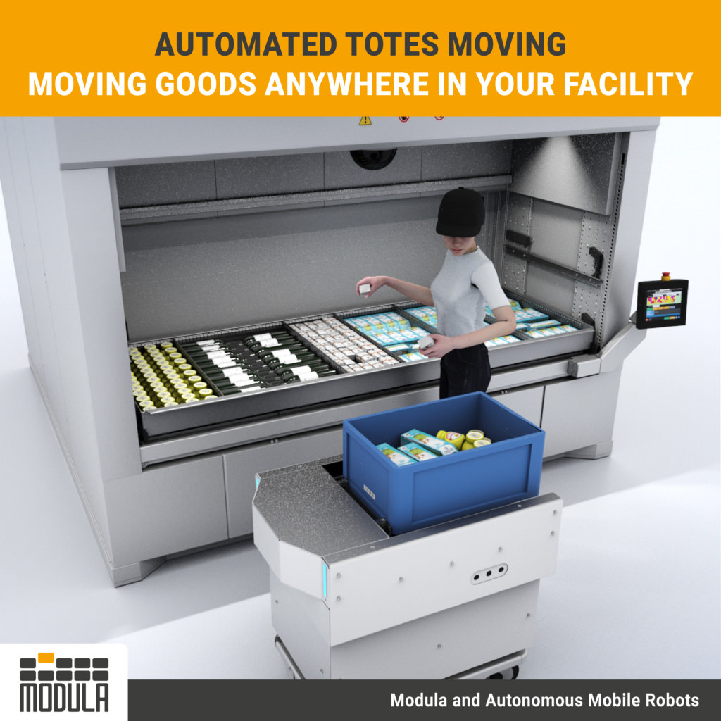 High automation in your warehouse: Mobile Robots and Modula. | Modula
